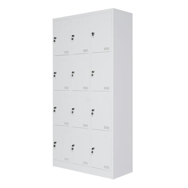 Locker Metálico 12 Puertas MC Blanco Armado - Muebles De Oficina En ...
