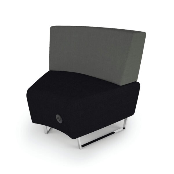 Sillón Curvo Con Respaldo Attesa Con Conexión - Muebles De Oficina En ...